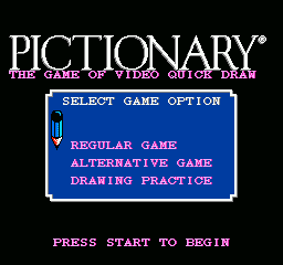 Screenshot of Pictionary: The Game of Video Quick Draw (NES, 1990 ...