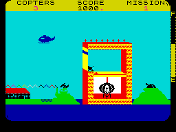 Screenshot of Blue Thunder (ZX Spectrum, 1984) - MobyGames
