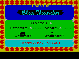 Screenshot of Blue Thunder (ZX Spectrum, 1984) - MobyGames