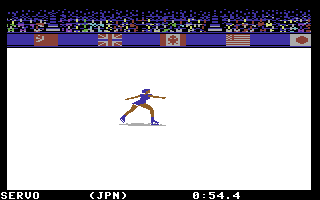 Screenshot of Winter Games (Commodore 64, 1985) - MobyGames