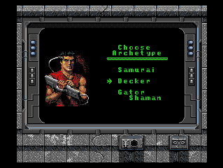 Screenshot of Shadowrun (Genesis, 1994) - MobyGames
