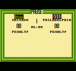 Screenshot of Pro Sport Hockey (NES, 1993) - MobyGames