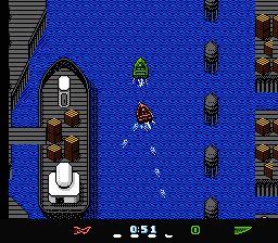 Screenshot of Eliminator Boat Duel (NES, 1991) - MobyGames
