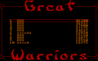 Screenshot of Bushido (DOS, 1983) - MobyGames