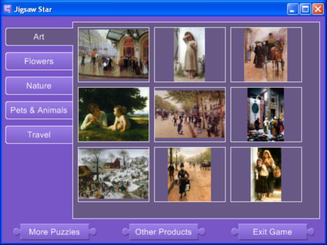 Screenshot of Jigsaw Star (Windows, 2008) - MobyGames