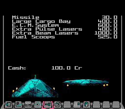 Screenshot of Elite (NES, 1984) - MobyGames