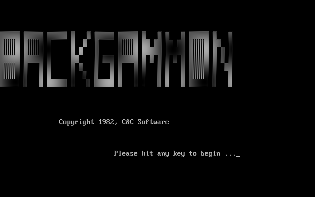 Backgammon (1982) - MobyGames