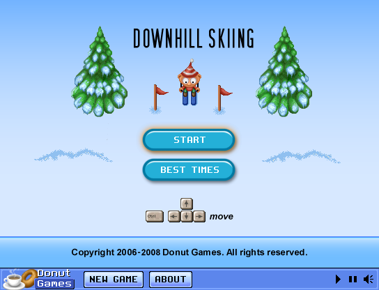 Screenshot of Downhill Skiing (Browser, 2006) - MobyGames