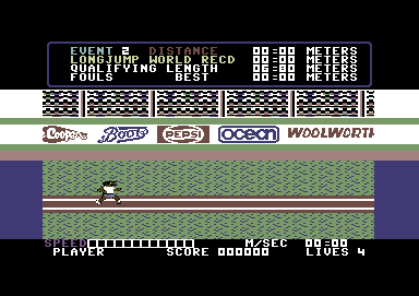 Screenshot of Daley Thompson's Decathlon (Commodore 64, 1984) - MobyGames