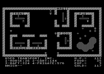 Screenshot of Ultima (Atari 8-bit, 1981) - MobyGames