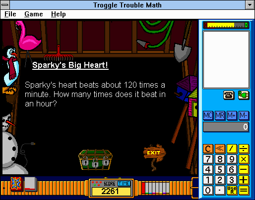 Screenshot of Troggle Trouble Math (Windows 16-bit, 1994) - MobyGames