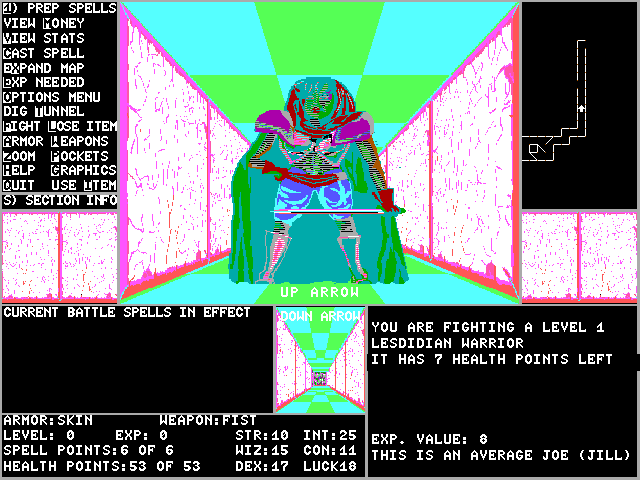 Screenshot of Moraff's Dungeons of the Unforgiven (DOS, 1993) - MobyGames