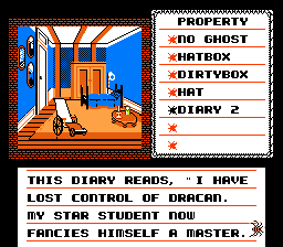 Screenshot of Uninvited (NES, 1986) - MobyGames