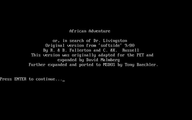 African Adventure (1997) - MobyGames