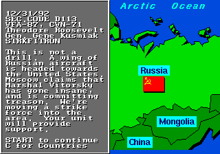 Screenshot of F-22 Interceptor (Genesis, 1991) - MobyGames