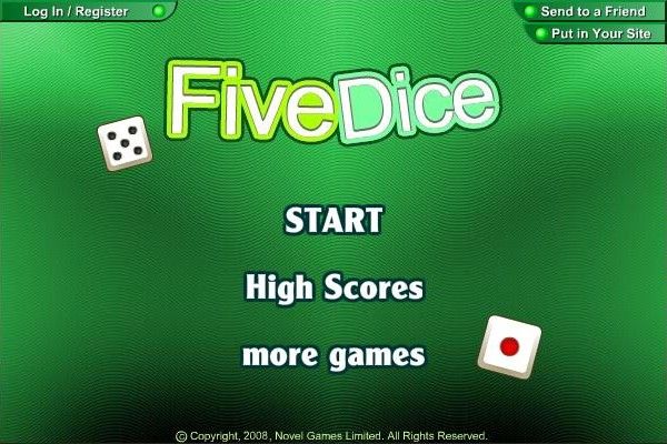 Screenshot of Five Dice (Windows, 2008) - MobyGames