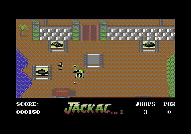 Screenshot of Jackal (Commodore 64, 1986) - MobyGames