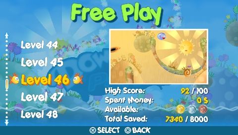 Screenshot of Downstream Panic! (PSP, 2008) - MobyGames