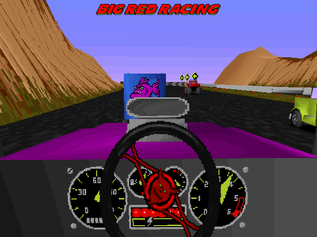 Screenshot of Big Red Racing (DOS, 1995) - MobyGames