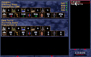 Screenshot of Alien Legacy (DOS, 1994) - MobyGames