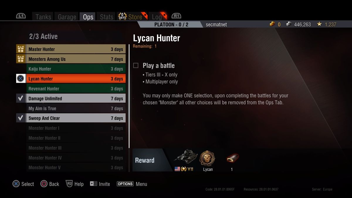 Screenshot of World of Tanks: Monster Lycan Loaded Bundle (PlayStation ...