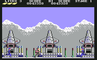 Screenshot of Rush'n Attack (Commodore 64, 1985) - MobyGames