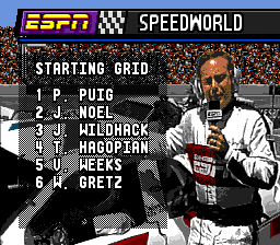 Screenshot of ESPN Speed World (Genesis, 1994) - MobyGames