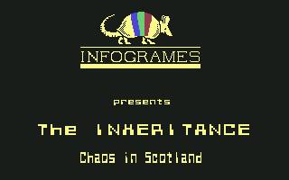 Screenshot of The Inheritance: Chaos in Scotland (Commodore 64, 1986) - MobyGames