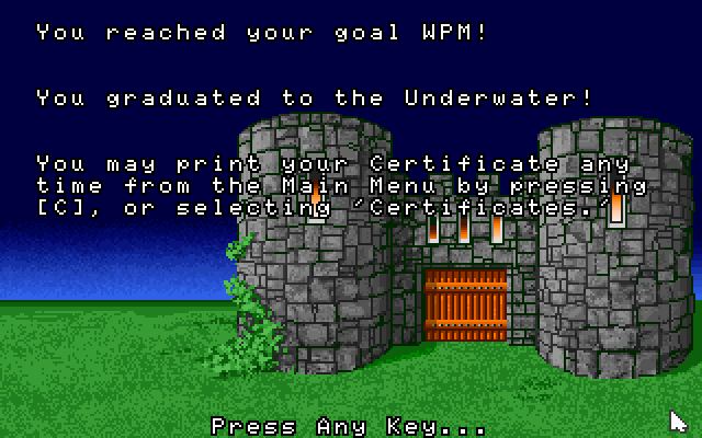 Screenshot of Mario Teaches Typing (DOS, 1992) - MobyGames