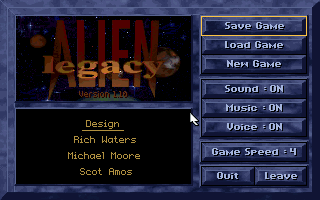 Screenshot of Alien Legacy (DOS, 1994) - MobyGames