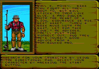Screenshot of Bass Masters Classic (Genesis, 1995) - MobyGames
