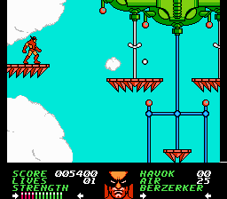 Screenshot of Wolverine (NES, 1991) - MobyGames