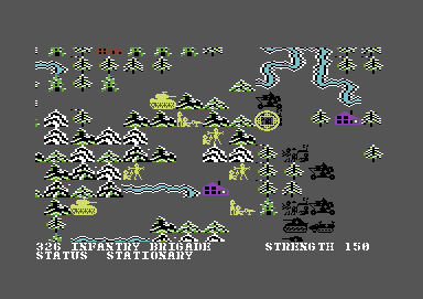 Screenshot of The Bulge: Battle for Antwerp (Commodore 64, 1985) - MobyGames