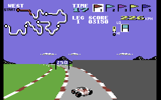 Screenshot of Speed Buggy (Commodore 64, 1985) - MobyGames