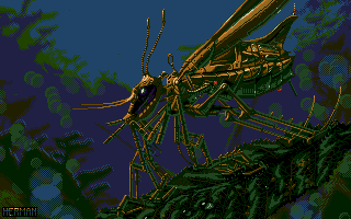 Screenshot of Infestation (DOS, 1990) - MobyGames