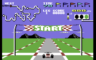 Screenshot of Speed Buggy (Commodore 64, 1985) - MobyGames