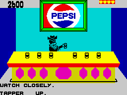Screenshot of Tapper (ZX Spectrum, 1983) - MobyGames