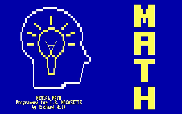 Screenshot of My Math Tutor (DOS, 1993) - MobyGames