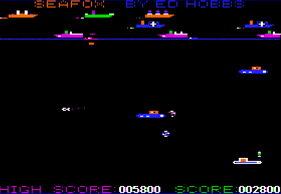 Screenshot of Seafox (Apple II, 1982) - MobyGames