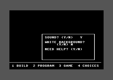 Screenshot of FaceMaker (Commodore 64, 1982) - MobyGames