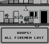 Screenshot of Fire Fighter (Game Boy, 1992) - MobyGames