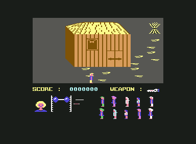 Screenshot of Friday the 13th (Commodore 64, 1986) - MobyGames