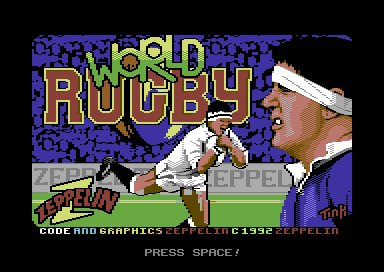 Screenshot of World Rugby (Commodore 64, 1992) - MobyGames