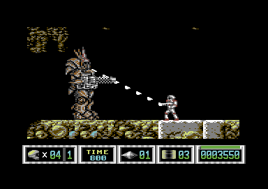 Screenshot of Turrican II: The Final Fight (Commodore 64, 1991) - MobyGames