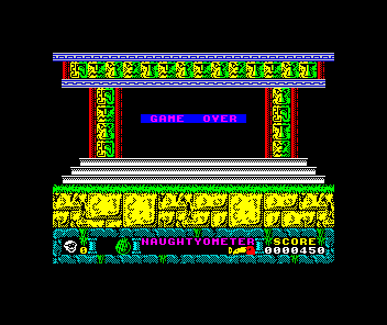 Screenshot of Jack the Nipper... II in Coconut Capers (ZX Spectrum ...
