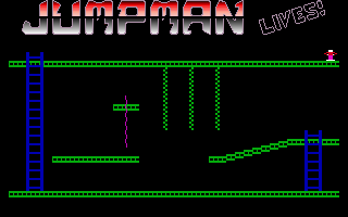 Screenshot of Jumpman Lives! (DOS, 1991) - MobyGames