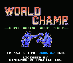 Screenshot of World Champ (NES, 1990) - MobyGames