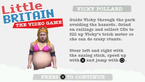 Screenshot of Little Britain: The Video Game (PSP, 2007) - MobyGames