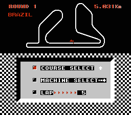 Screenshot of Michael Andretti's World GP (NES, 1988) - MobyGames