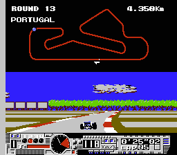 Screenshot of Michael Andretti's World GP (NES, 1988) - MobyGames